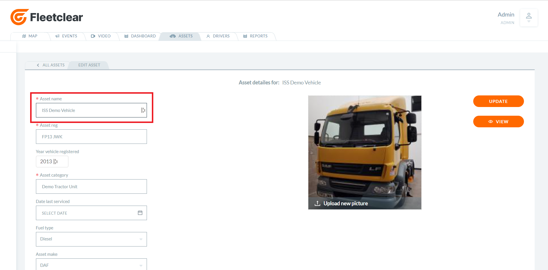 Asset and Division Labelling – Fleet Clear Help