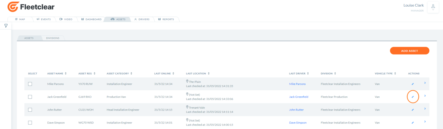How do I manage Assets and their data? – Fleet Clear Help